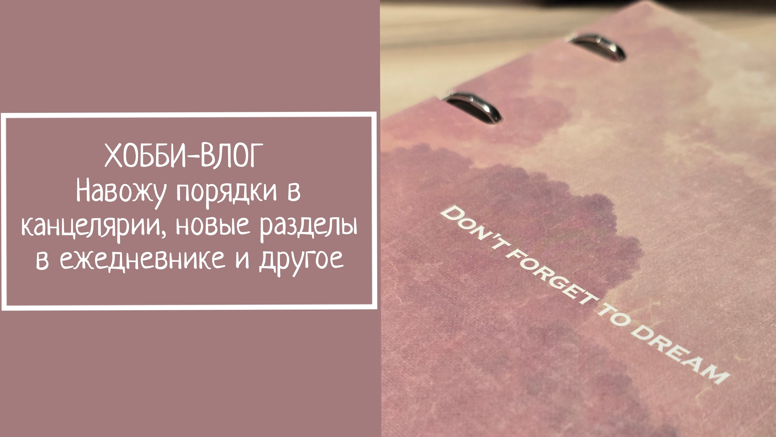 ХОББИ-ВЛОГ. Навожу порядки в канцелярии, новые разделы в ежедневнике и другое