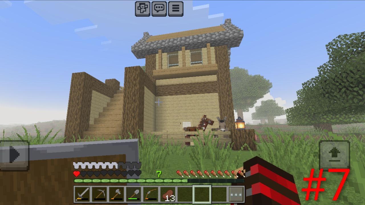 Ч-7. Выживание с ХЕРОБРИНОМ в Майнкрафт. Второй этаж ч-1.