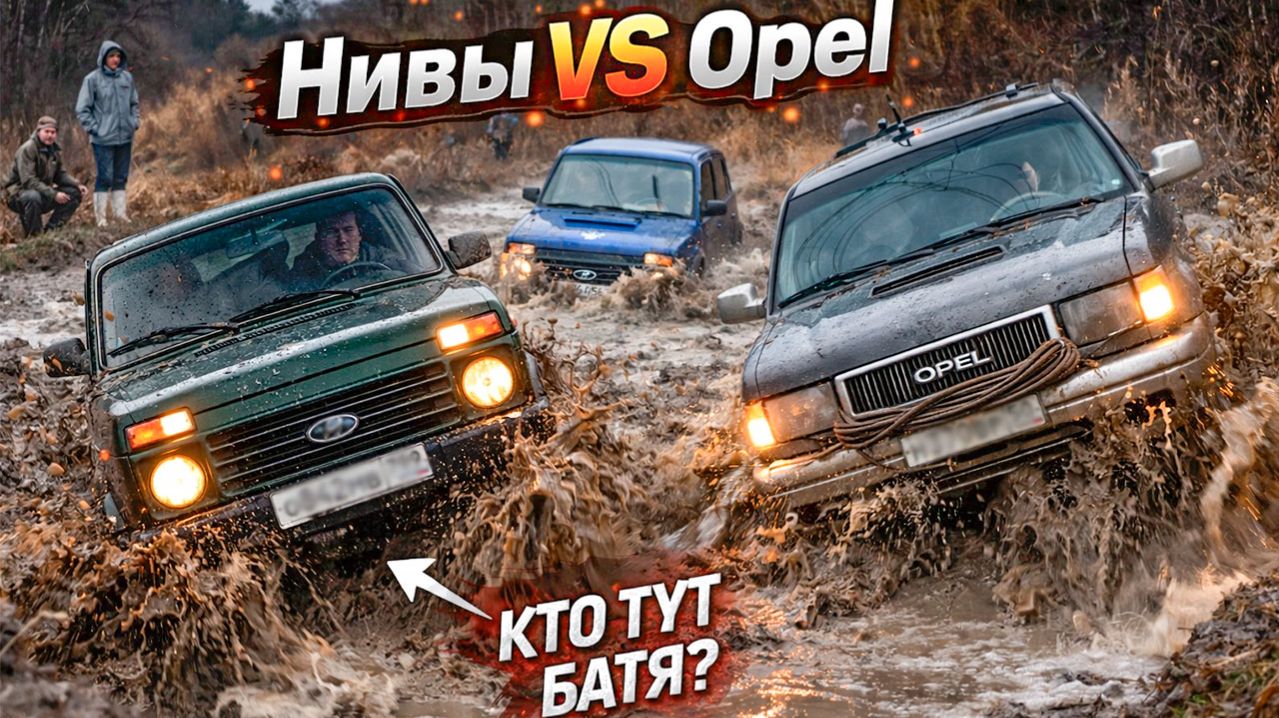 НИВЫ vs OPEL — КТО ТУТ БАТЯ?! Оффроуд заруба
