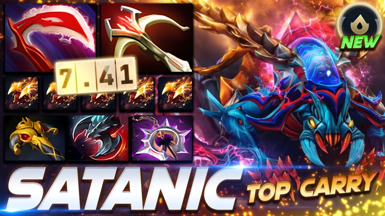 [7.41] Satanic Weaver Top Carry — профессиональный геймплей в Dota 2 [Смотри и учись]