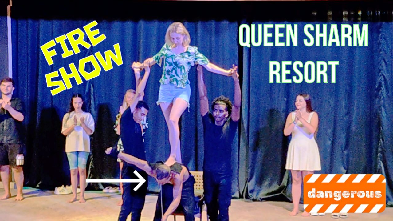 FIRE SHOW. Анимация в отеле Queen Sharm resort 4*. Sharm El Sheikh. Египет