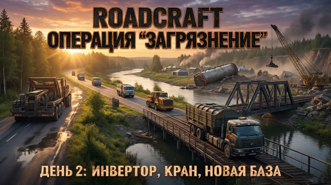 RoadCraft | Операция «Загрязнение». День 2: Доставка инвертора расчистка крушения строительство базы