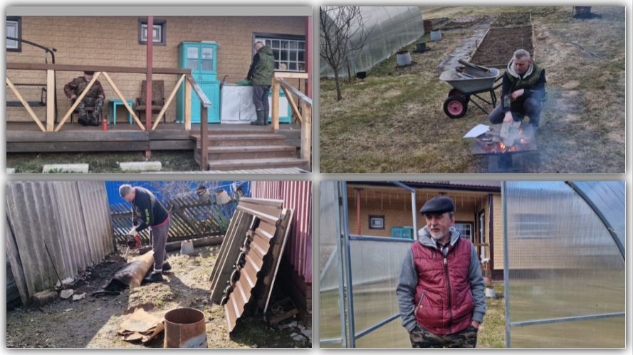 У ЮРЫ ВЕЧЕРОМ КОСТЕР А С УТРА ОПЯТЬ НАШЕЛ ЧТО ПОДЕЛАТЬ.