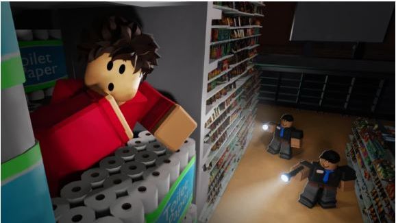 ROBLOX Выжить на ночь в мегамагазине + собрали кубы, карту, ключ