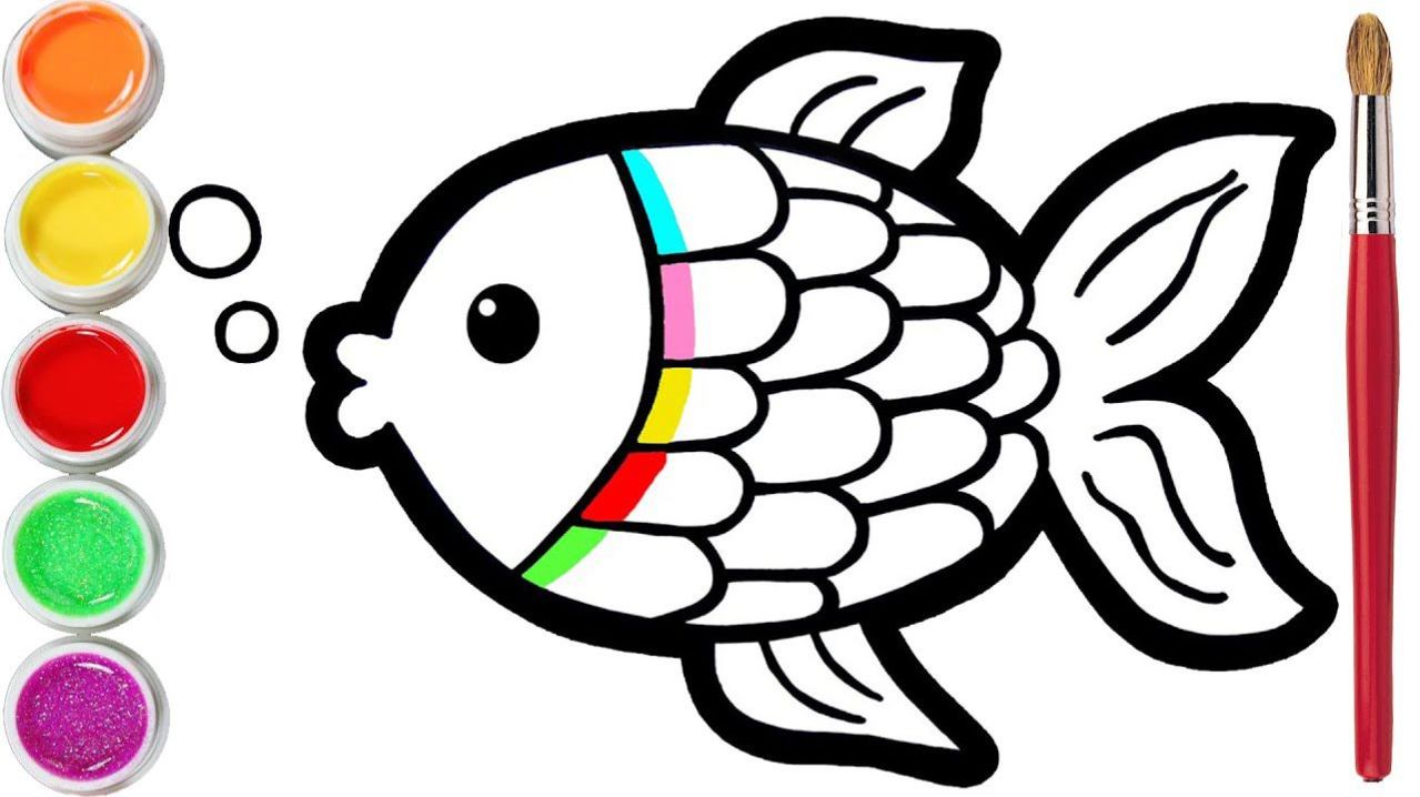 Мультик для детей/Как нарисовать РЫБУ для детей/Рисование РЫБКИ для детей