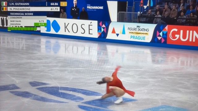 Нина Пинцарроне. Произвольная программа на Чемпионате мира 2026