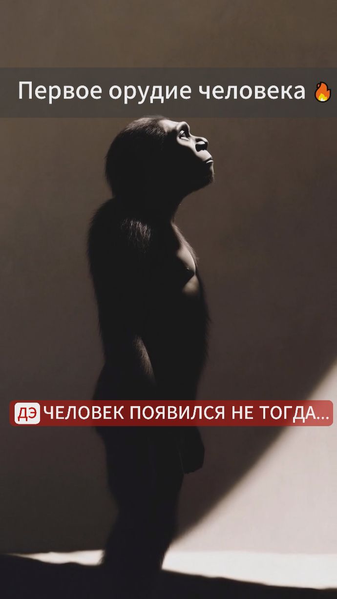 Первое орудие человека 🔥  #наука #энциклопедия