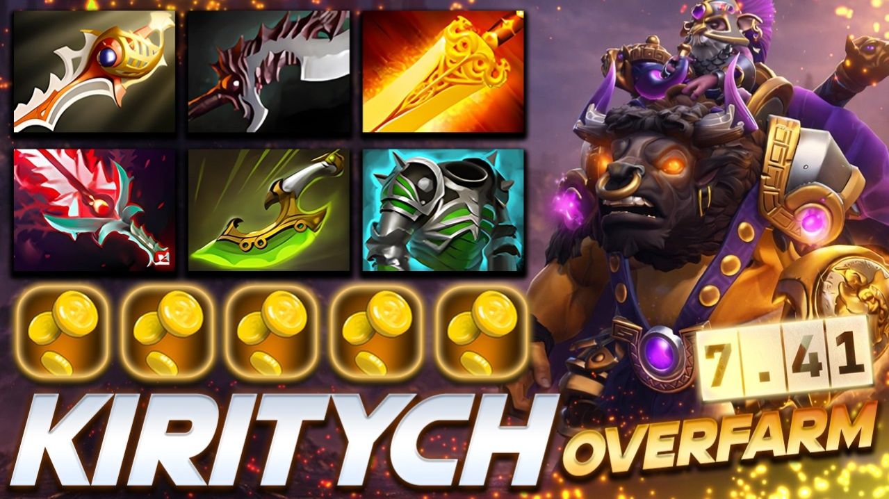 [7.41] Kiritych Alchemist Overfarm — профессиональный геймплей в Dota 2 [Смотри и учись]