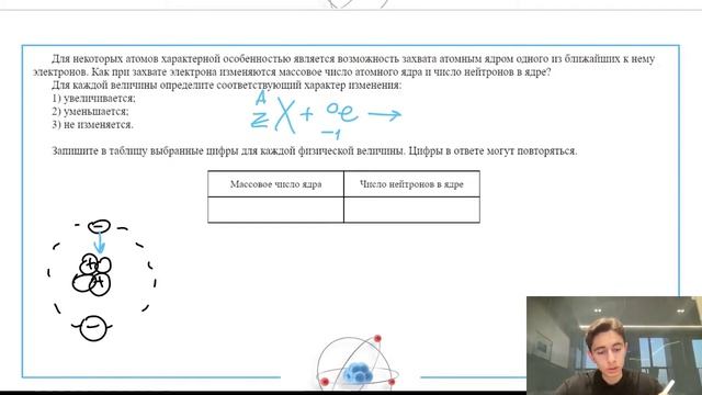 Для некоторых атомов характерной особенностью является возможность захвата атомным ядром - №28502