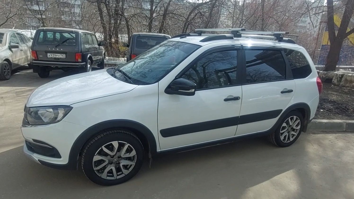 Лада гранта кросс Переход на лето снимаем зимнюю резину Nokian Nordman 7 пробег 34449 км 30.03.26