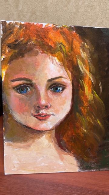 Этюд. Портрет акрилом.