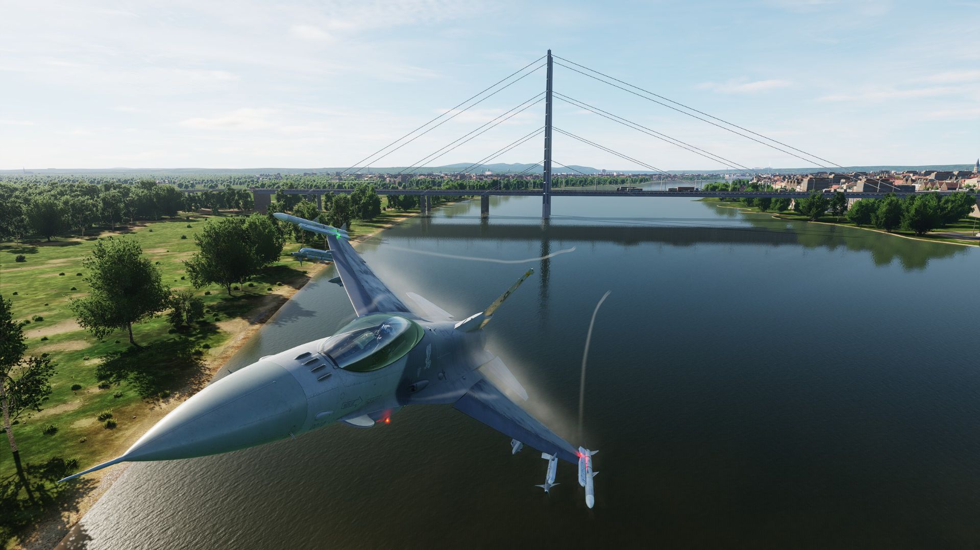 DCS: Cold War Germany - Flying over the city of Bonn