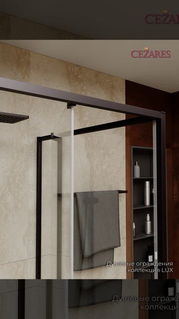 Душевой уголок Cezares Lux LUX-AH-FS-1-90/100-C-GM 90x100 см, профиль оружейная сталь матовый, проз