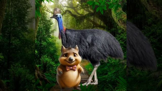 Вомбат и птицы Австралии