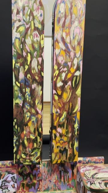 Трюмо-трельяж (Чехословакия, 1960-е гг.) с авторской росписью Анастасии Дунаевой