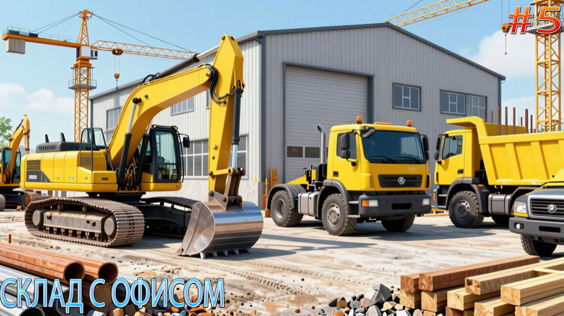 Прохождение Construction Simulator 2015-#5-Склад с офисом.