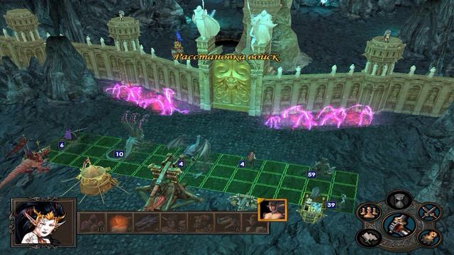 Герои Меча и Магии 5 ход Кампании Чернокнижник 103 Битва с Гарнизоном противника