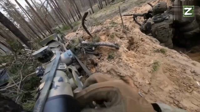 Работа снайперов ВС РФ по живой силе ВСУ.