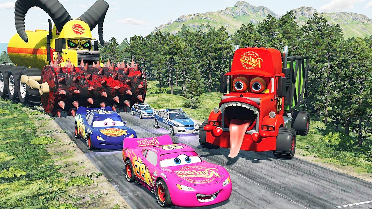 Мультики для детей про машинки. Безумные тесты с большим и маленьким Маквином. Мультики для малышей