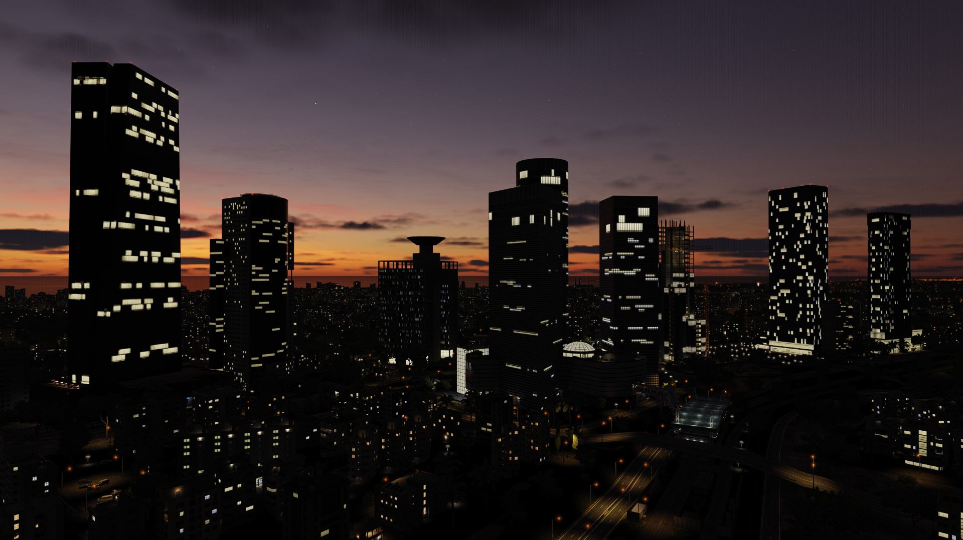 DCS: Syria Map - Air defense work over Tel Aviv at night