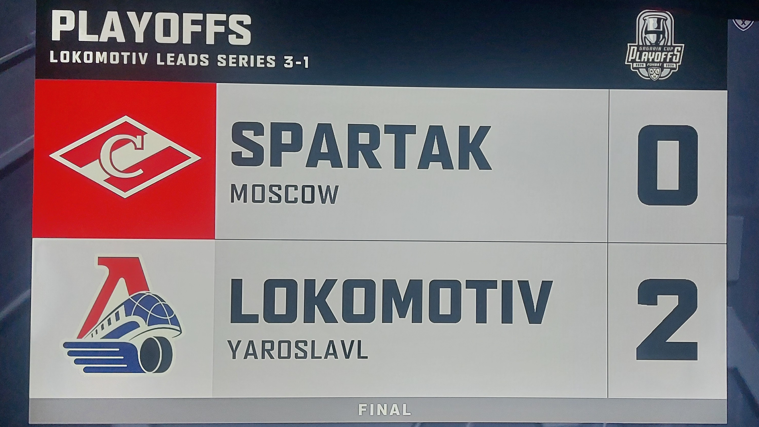 Хоккей. Плей - офф 1/8 финала Спартак - Локомотив