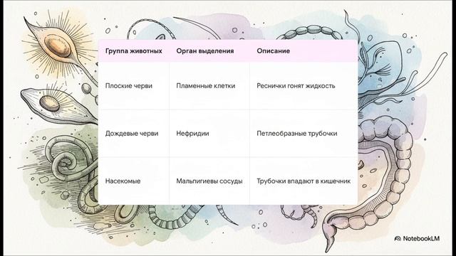 Биология 8 класс параграф 9 Выделение у животных краткий пересказ