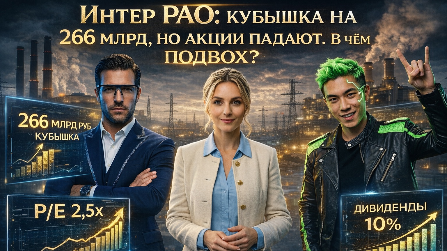 Интер РАО: кубышка на 266 млрд, но акции падают. В чём подвох?