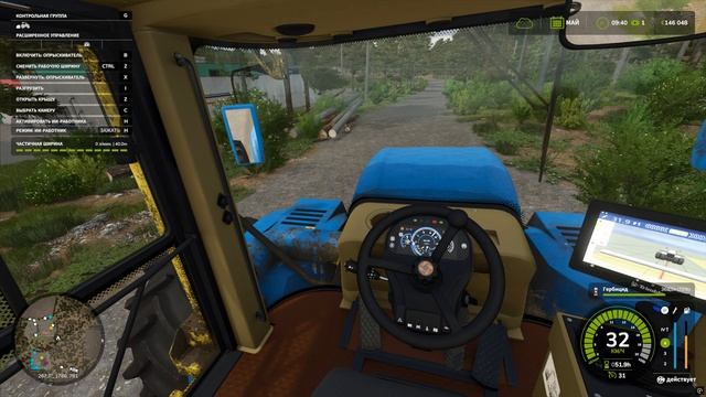 Обрабатываю кукурузу прицепным опрыскивателем на тракторе Кировец в Farming Simulator 25