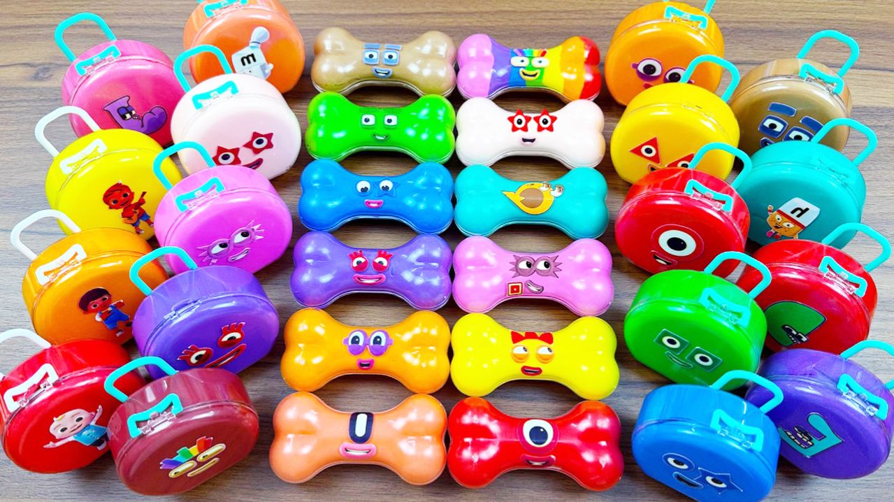 Мультики для детей. 🌈 Смешивание разноцветного слайма. Смотреть онлайн залипалки для малышей.