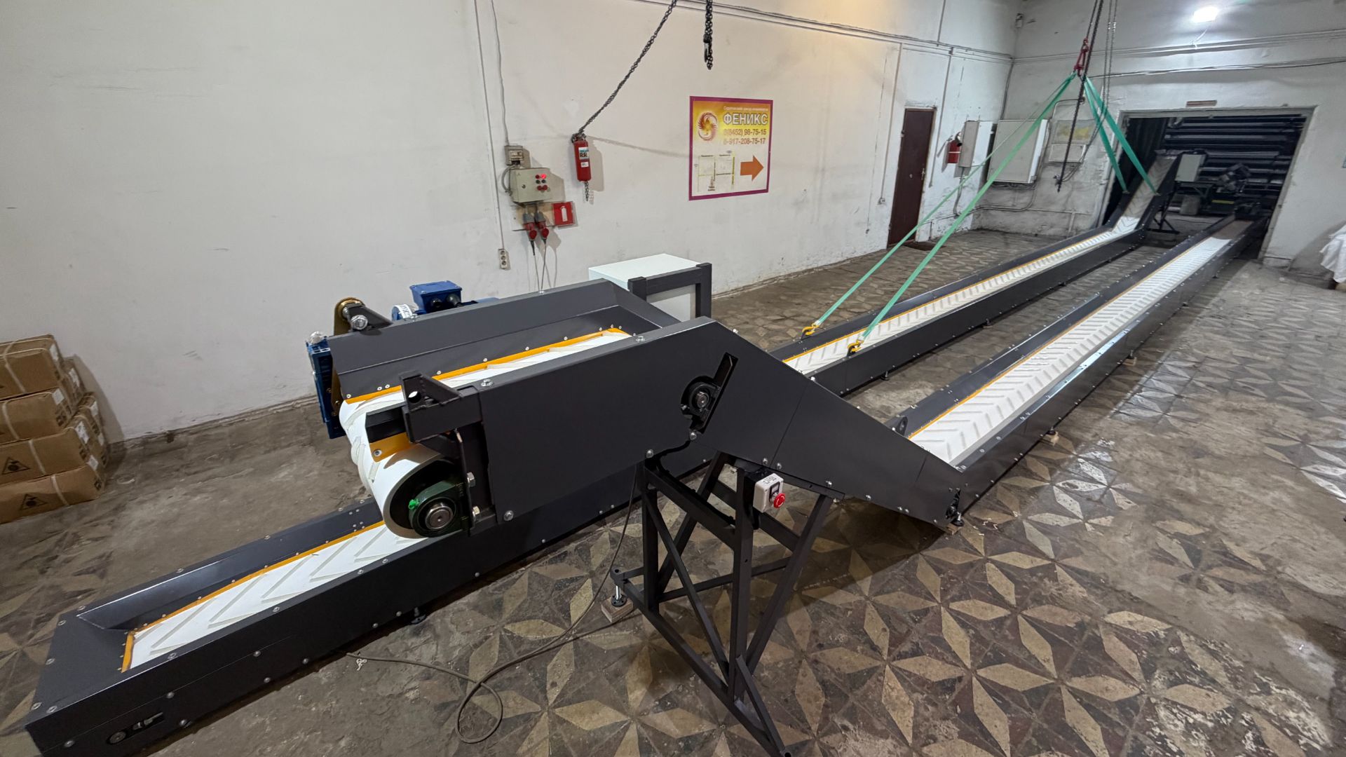 Z-образные желобчатые конвейеры для станка с датчиком антипробуксовки ленты. 1019, 1020