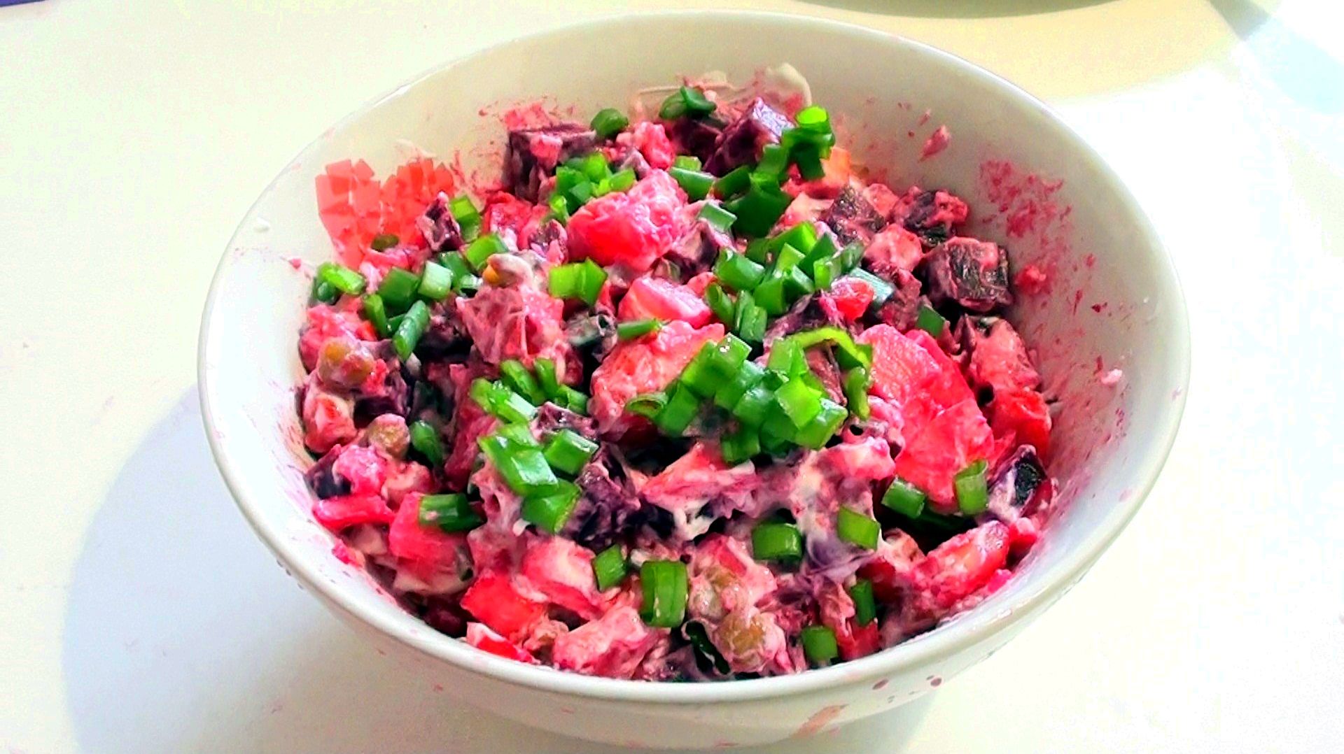 Винегрет праздничный с яблоком - простой и очень вкусный салат - рецепт