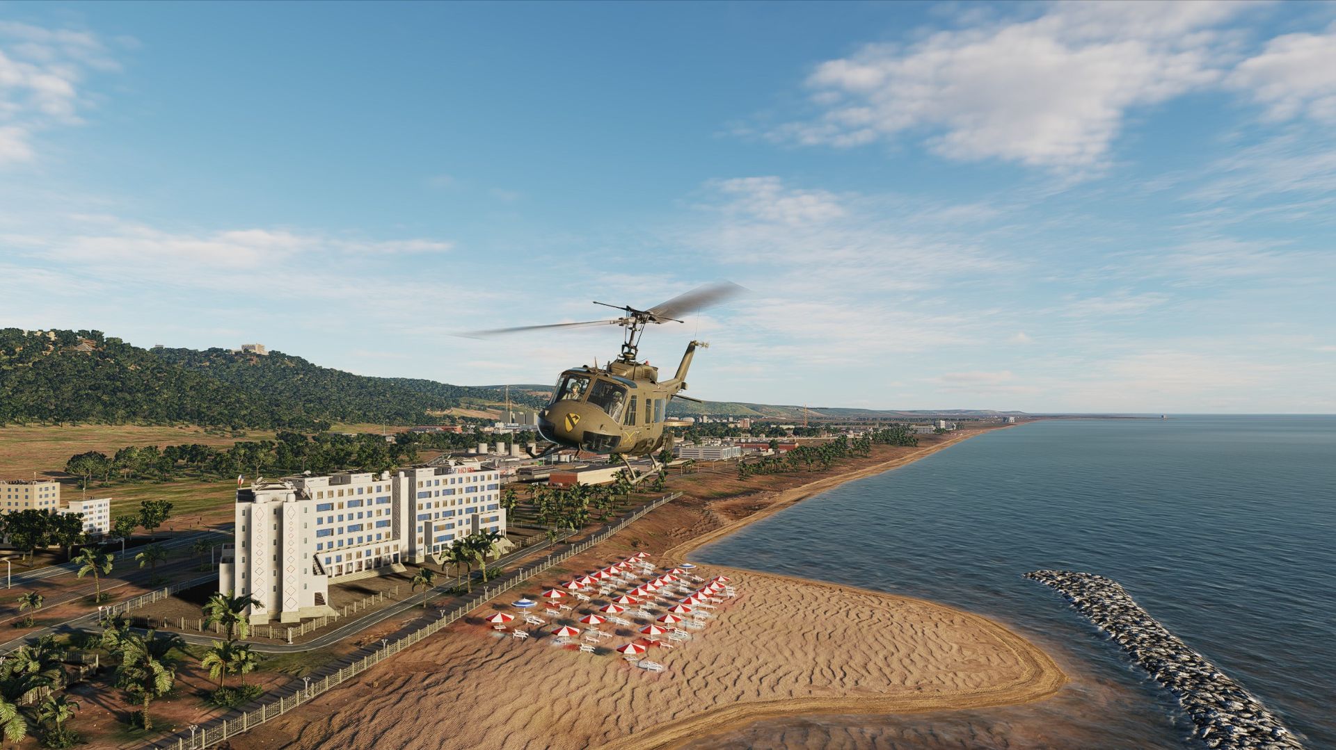 DCS: Syria Map - Flying over the coastline in Israel