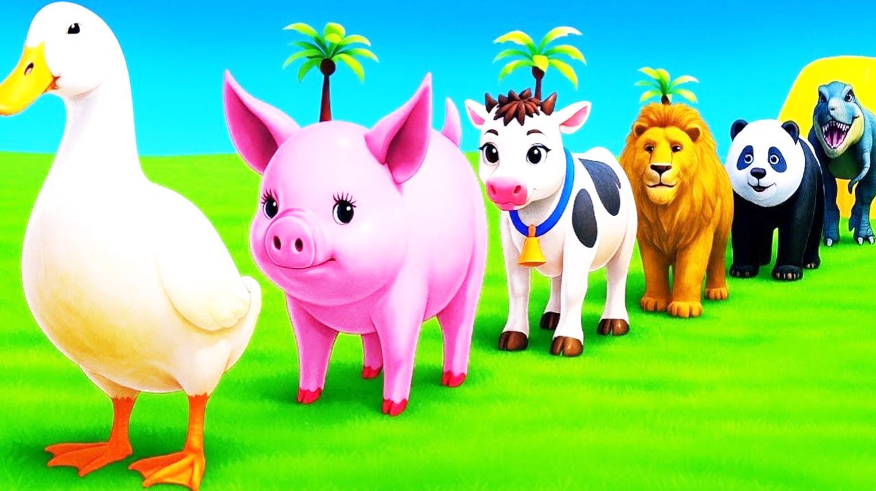 Мультики про диких животных. Яркие домашние животные. Смотреть онлайн Мультики для детей.