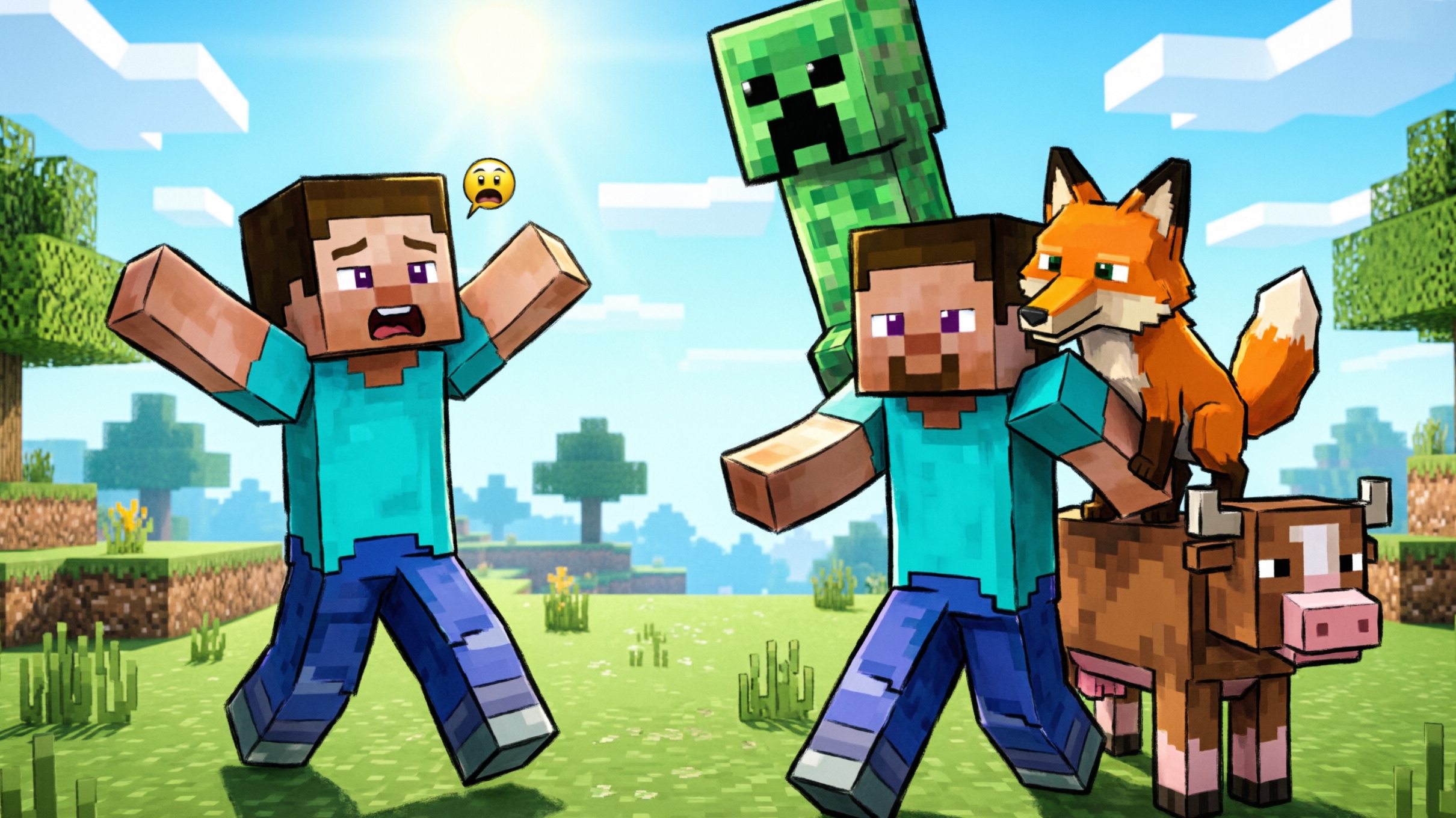 😱Прятки в майнкрафт но я затроллил друга превращением в мобов!