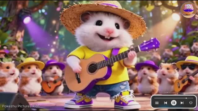 😋УВЛЕКАТЕЛЬНАЯ МУЛЬТИК-ПЕСЕНКА: ХОМЯЧОК КРОХА И ГИТАРА | Развивающие детские песни и мультики