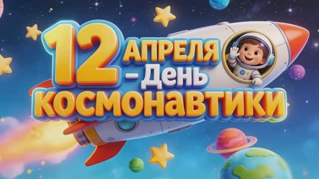 🌠 Детский космический футаж: мультяшный 3D‑мир звёзд, планет и ракет!