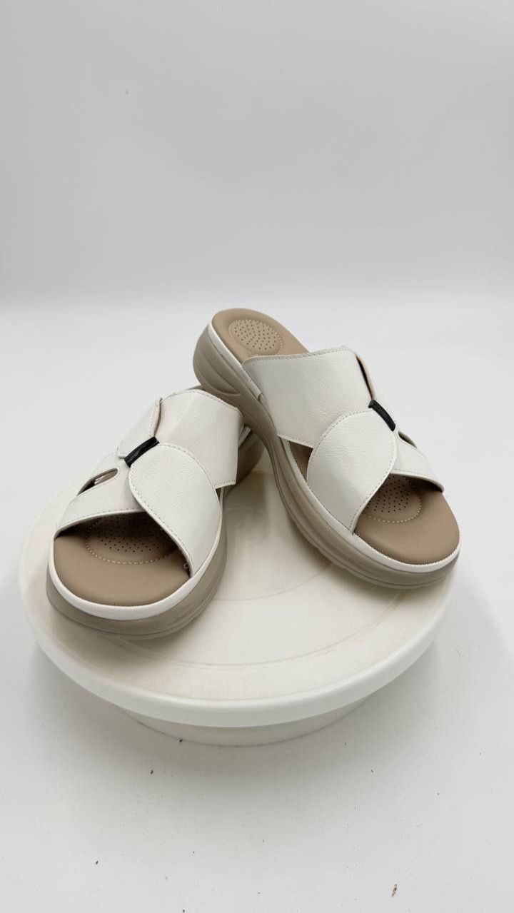 Сабо летние женские на широкую ногу на косточку Evalli cc25 101 Белый