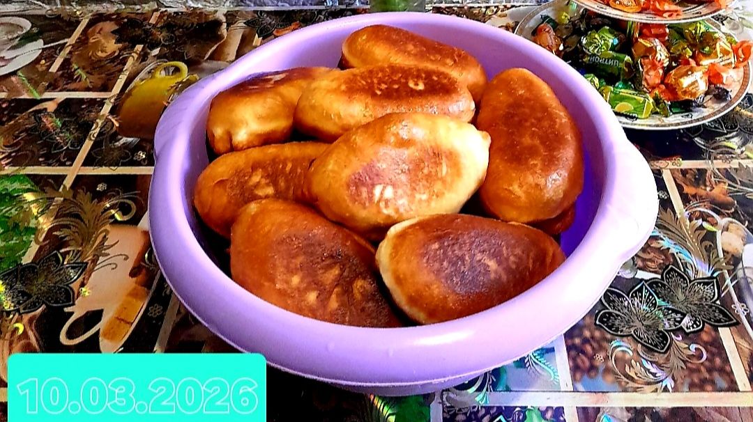 Утро 10 марта: у меня выходной/ готовлю пирожки со сладкой начинкой на дрожжевом тесте