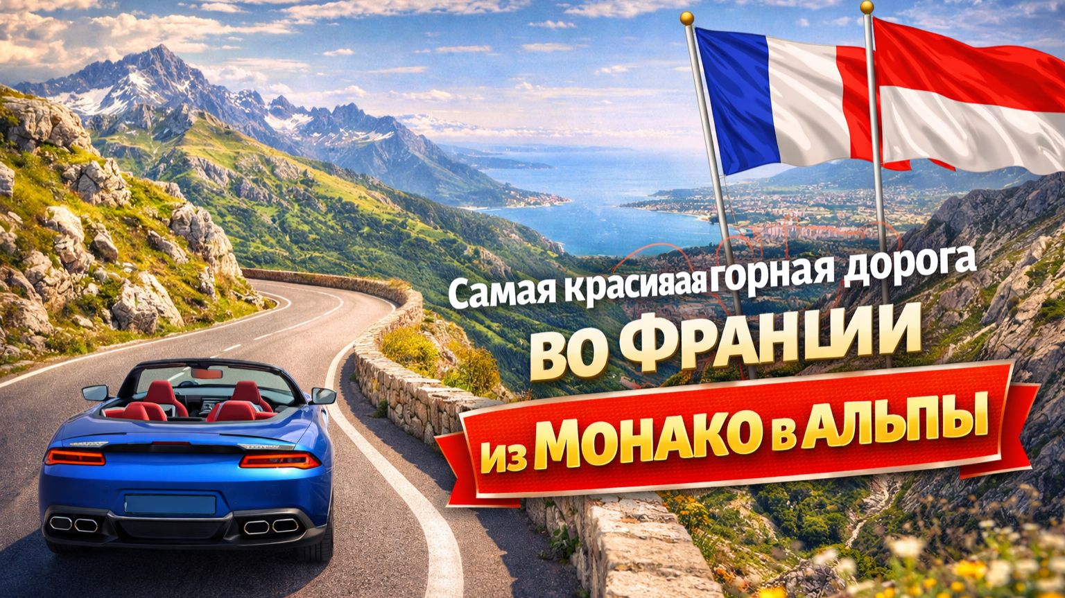 Самая красивая горная дорога во Франции 🇲🇨-﹥🇫🇷 Из Монако в Альпы