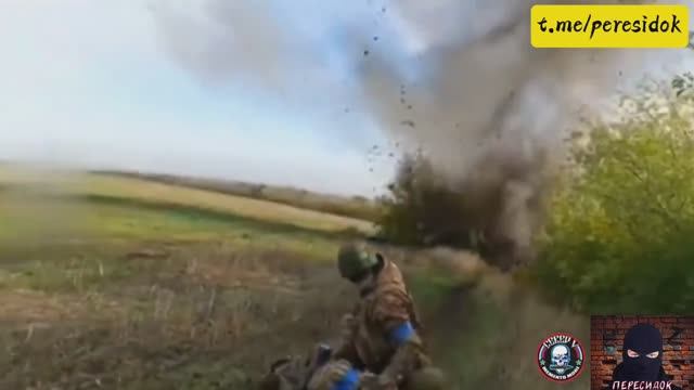 Прилёт по ВСУ с видом со стороны противника