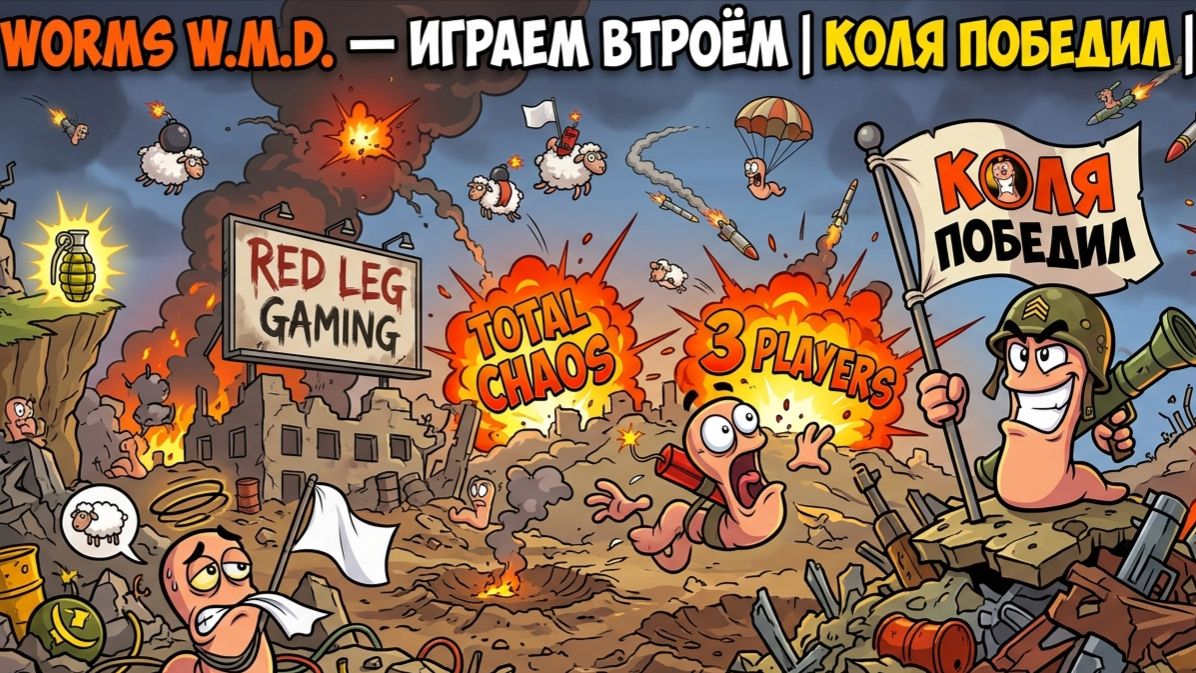 Worms W.M.D. — Весёлый замес втроём | Паша лучший червяк | PS5