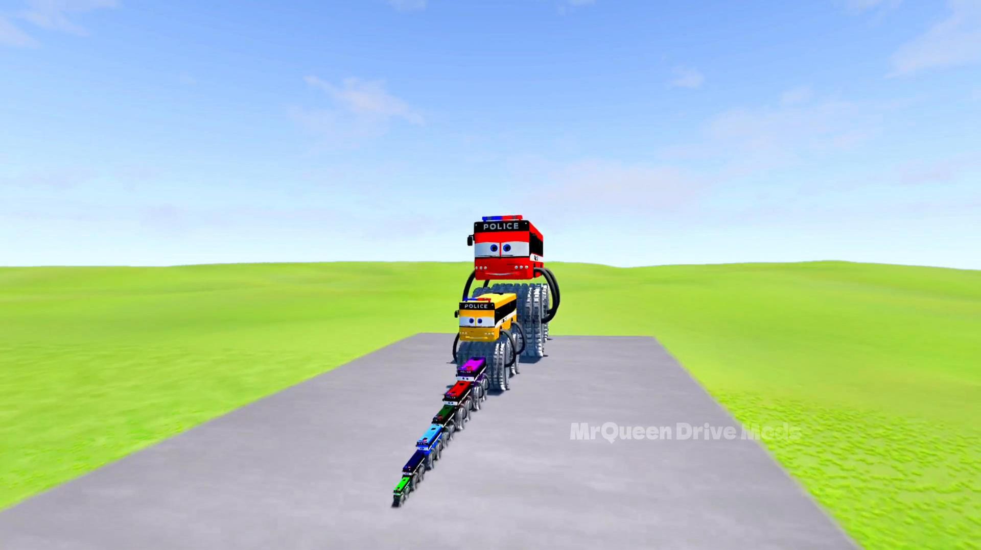 Большой и маленький полицейский автобус