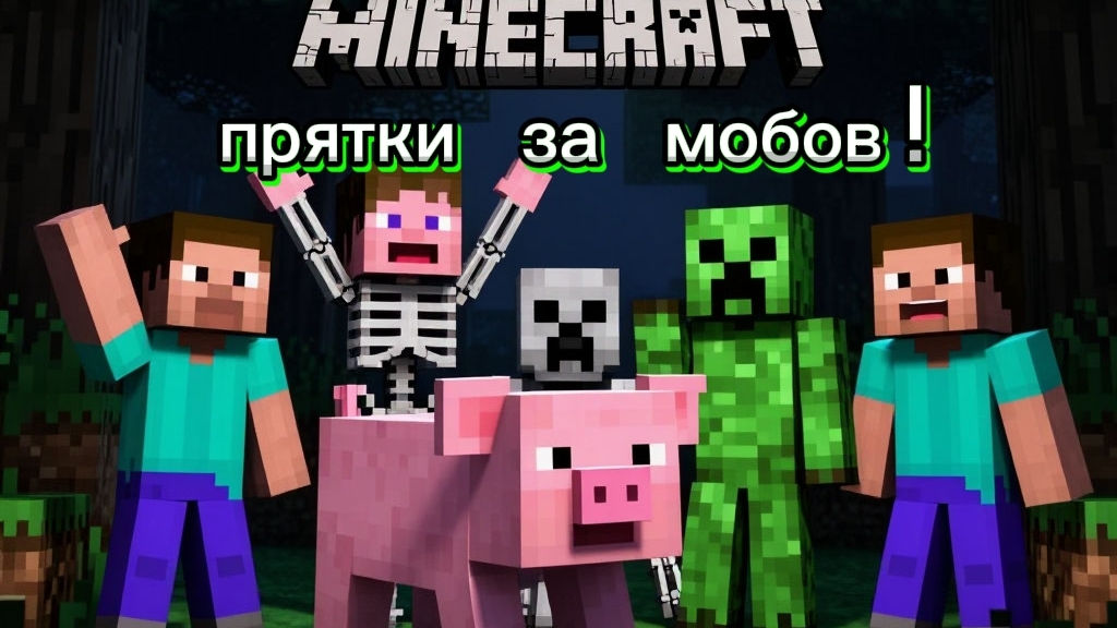 😱Майнкрафт но прятки за мобов с Олегом!