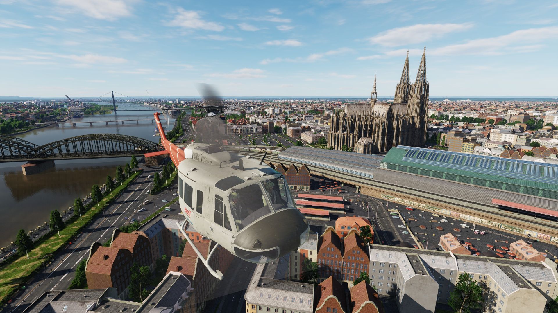 DCS: Cold War Germany - Flight over the city of Cologne