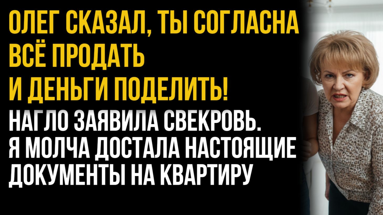 Вернулась из командировки раньше и ОБОМЛЕЛА. Свекровь уже ПРОДАЁТ мою квартиру!