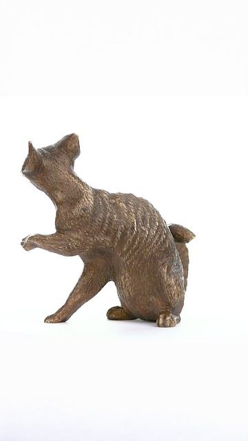 Статуэтка бронзовая "Девон-рекс кошка". Артикул 300059. https://феникс.art