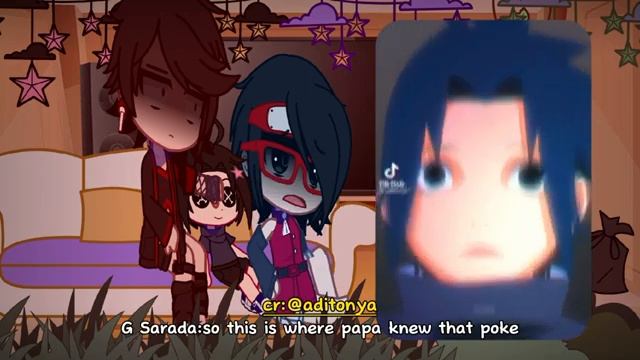 Sarada+Sarada Timeskip React To Sasuke, Gacha Reaction, Narutoxboruto Two Blue Vortex, Satborn