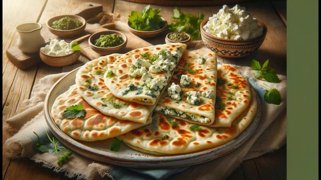 КУТАБЫ С ТВОРОГОМ И ЗЕЛЕНЬЮ