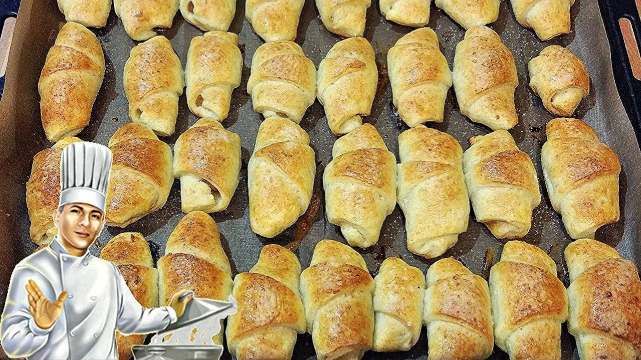 Творожные рогалики с вареной сгущёнкой