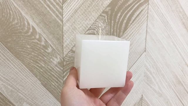 Свеча куб СТОУН СТАЙЛ, белая, 8 см, 182921-свеча